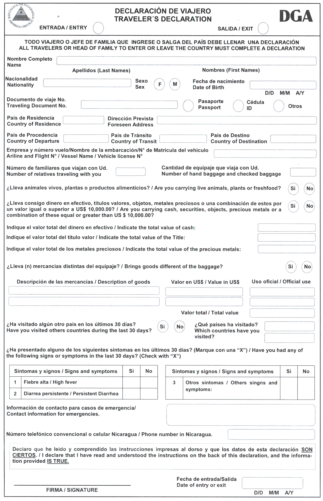 Aduanas – Empresa Administradora de Aeropuertos Nacionales e Internacionales